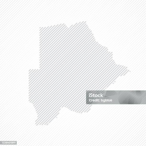Carte Du Botswana Conçue Avec Des Lignes Sur Fond Blanc Vecteurs Libres