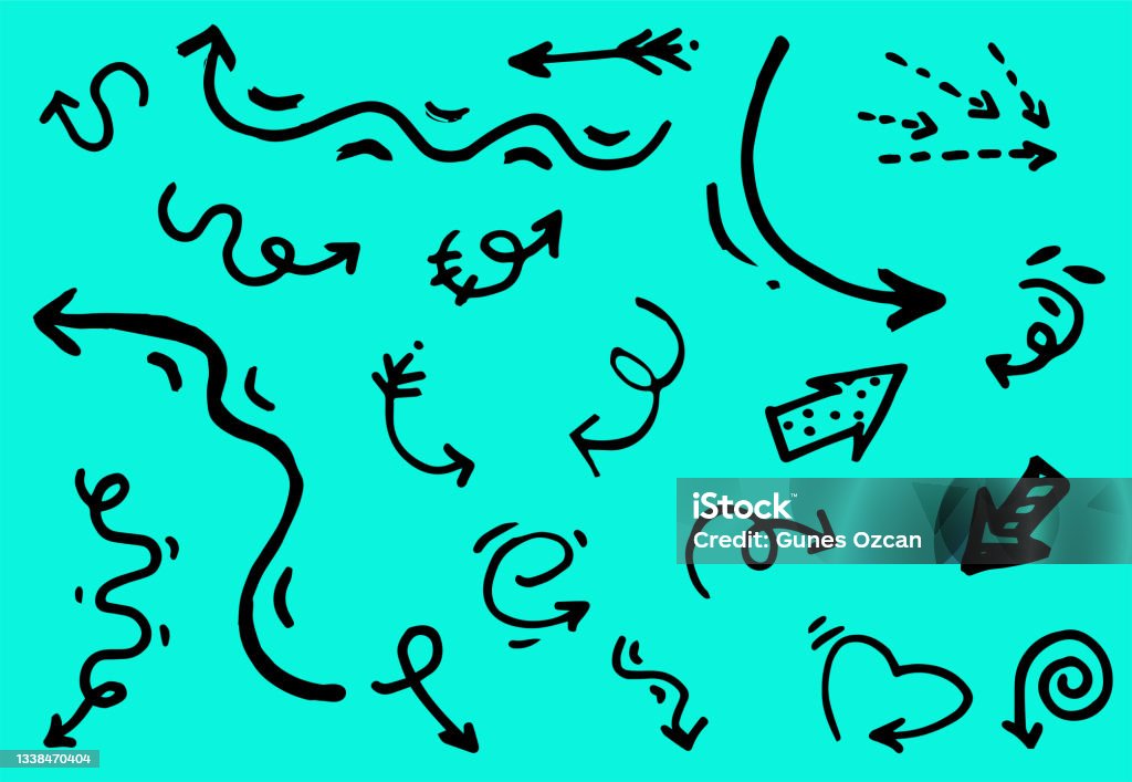 Ilustración De Flechas Decorativas Dibujadas A Mano Juego De Flechas