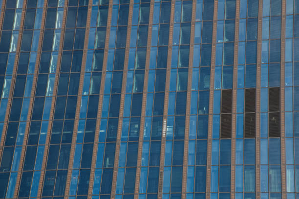 Free Stock Photo of Modern glass facade high-rise building with red ...
