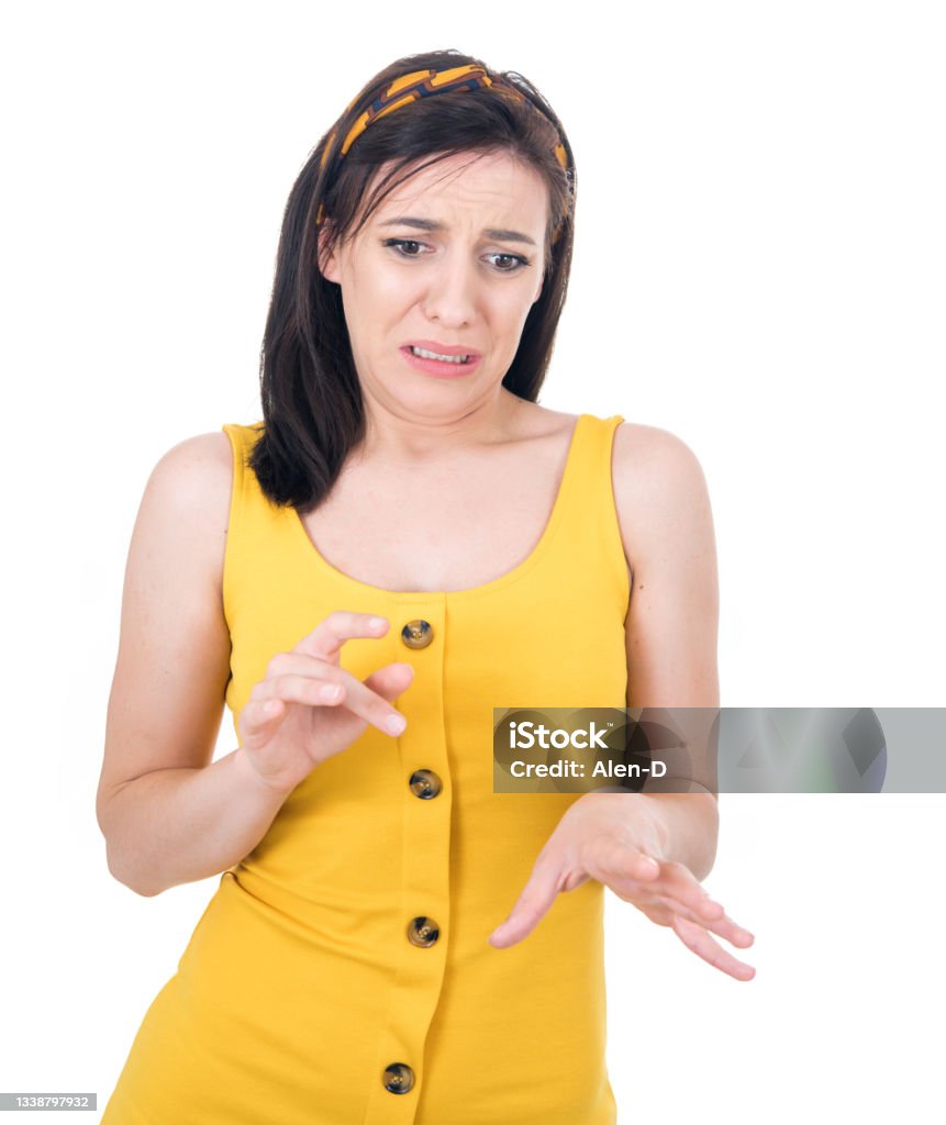 Dissatisfied Young Woman Has Disgusting Expression On Face Isolated On ... Dissatisfied Young Woman Has Disgusting Expression On Face Isolated On ...