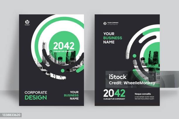 Template Desain Sampul Buku Perusahaan Di A4 Ilustrasi Stok Unduh