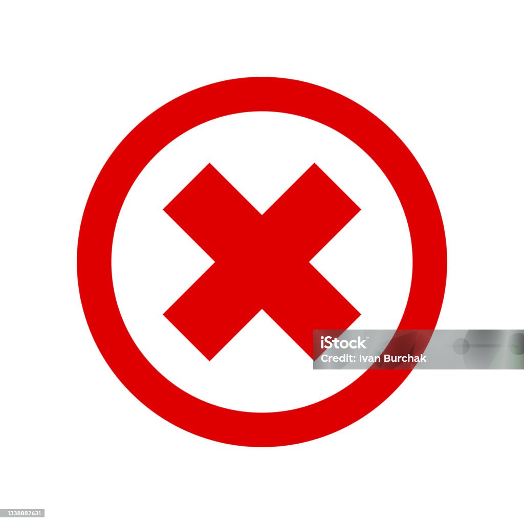 Croix Dans Un Panneau Dinterdiction Circulaire Rouge Aucun Symbole
