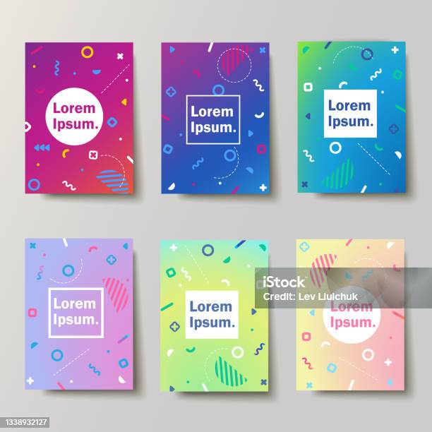 Serangkaian Latar Belakang Dengan Desain Trendi Berlaku Untuk Sampul