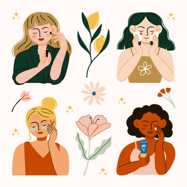 400 Applying Sunscreen Face Stock Illustrations Royalty Free Vector