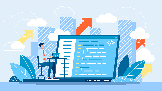 Concept De Codage Et De Programmation De Scripts Javascript Php Python Html Autres Langages