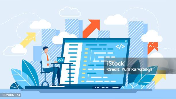 Concept Of Script Coding And Programming Javascript Php Python Html Other Languages Programmer