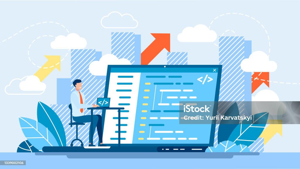 Concept Of Script Coding And Programming Javascript Php Python Html Other Languages Programmer