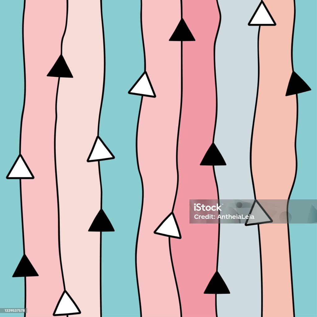 Seamless Line Pattern Texture Geometric Background With Elements Of A