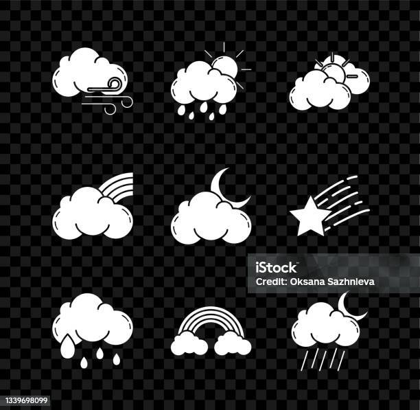Atur Cuaca Berangin Awan Dengan Hujan Dan Matahari Awan Matahari Awan ... Atur Cuaca Berangin Awan Dengan Hujan Dan Matahari Awan Matahari Awan ...