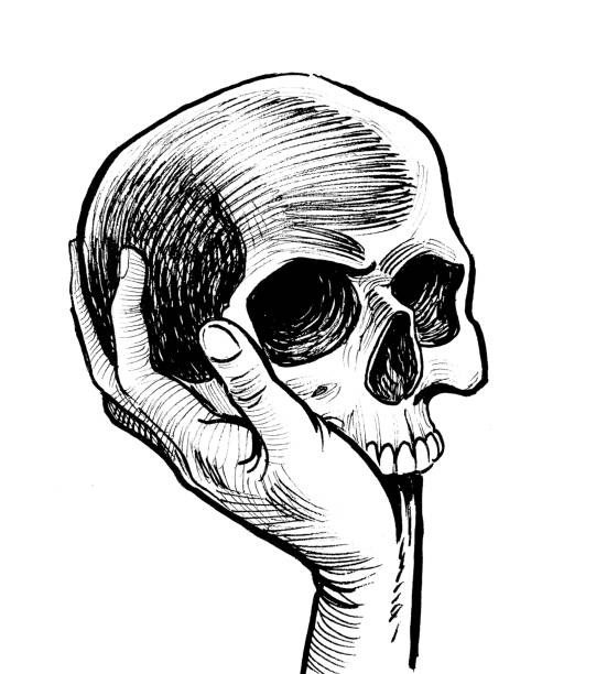 3 900 Hand Holding Skull Stock Illustrations Royalty Free Vector