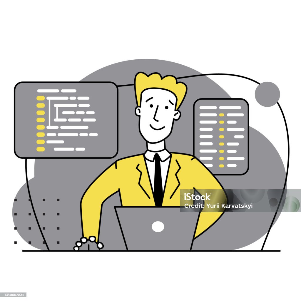 Concept De Codage De Script Programmation Un Langage De Programmation Programmeur Travaillant