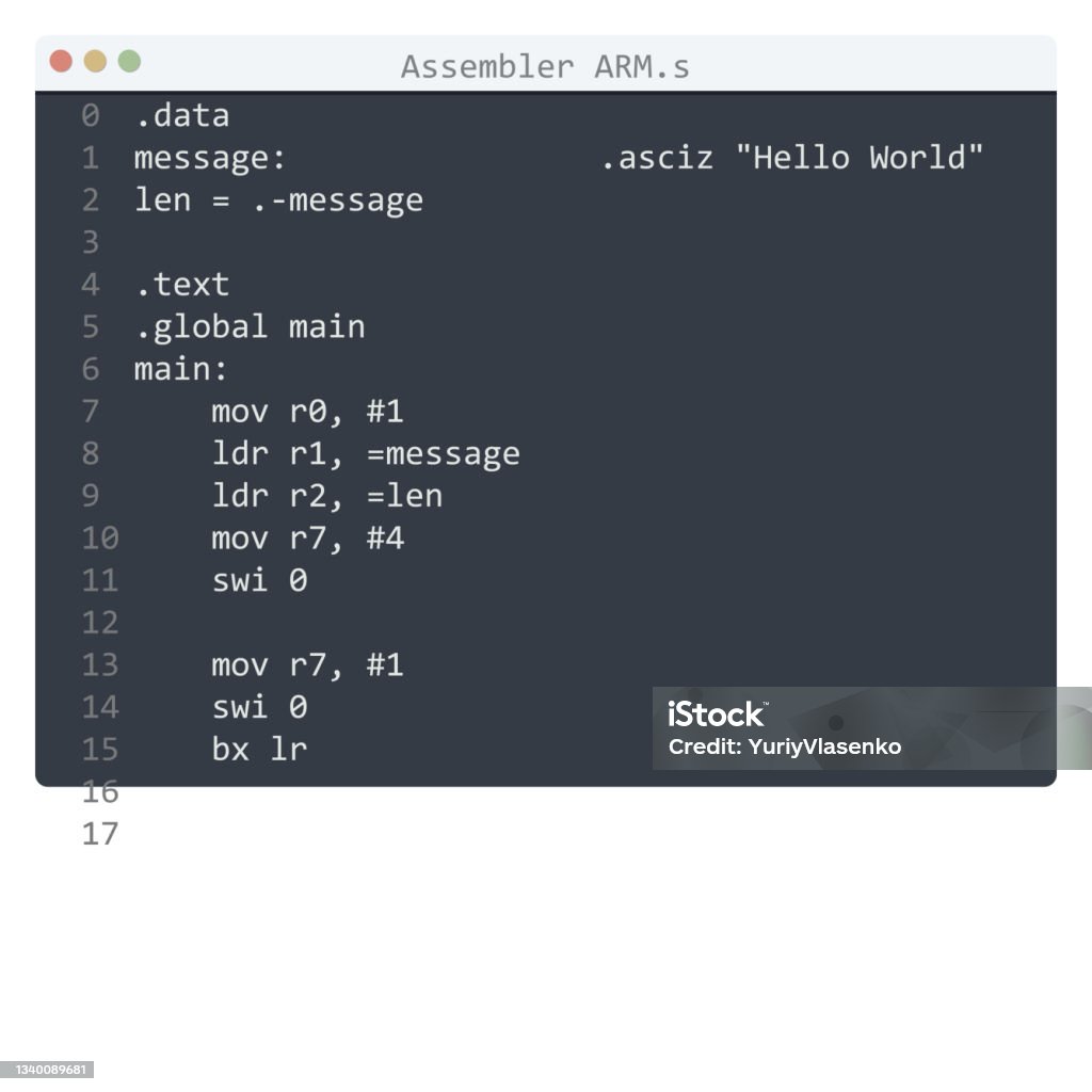 Vetores de Assembler Arm Language Hello World Programa Amostra Na ... Vetores de Assembler Arm Language Hello World Programa Amostra Na ...