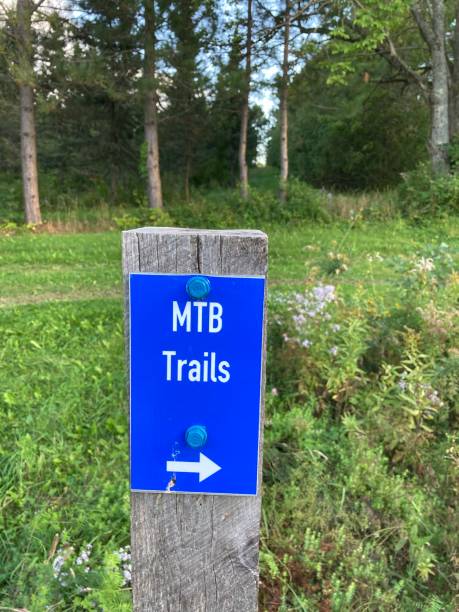 Free Stock Photo of Mountain Bikes By A Trail Marker | Download Free ...