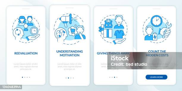 Challenging Consumerism Blue Onboarding Mobile App Page Screen Stock ... Challenging Consumerism Blue Onboarding Mobile App Page Screen Stock ...