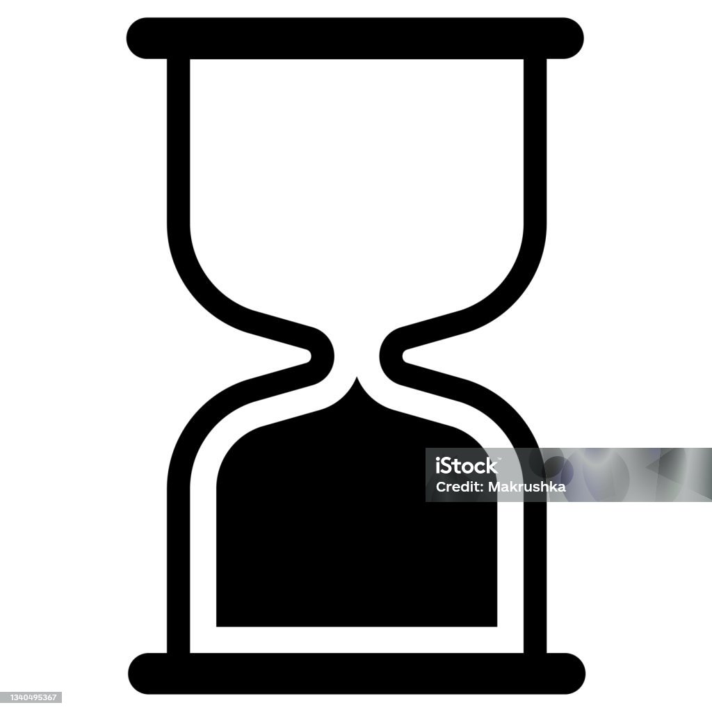 Sablier Verre De Sable En Noir Contour Du Sablier Montre De Sable