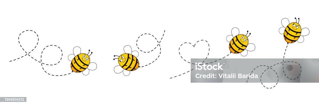 Ilustración de Lindo Conjunto De Iconos De Abeja Feliz Abeja Volando En ... Ilustración de Lindo Conjunto De Iconos De Abeja Feliz Abeja Volando En ...