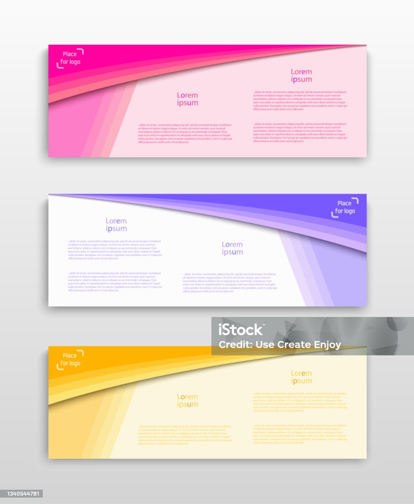 Set Of Vector Flyer Templates Futuristic Background With Copy Space For