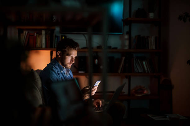 Free Stock Photo of Person using smartphone in the night | Download ...