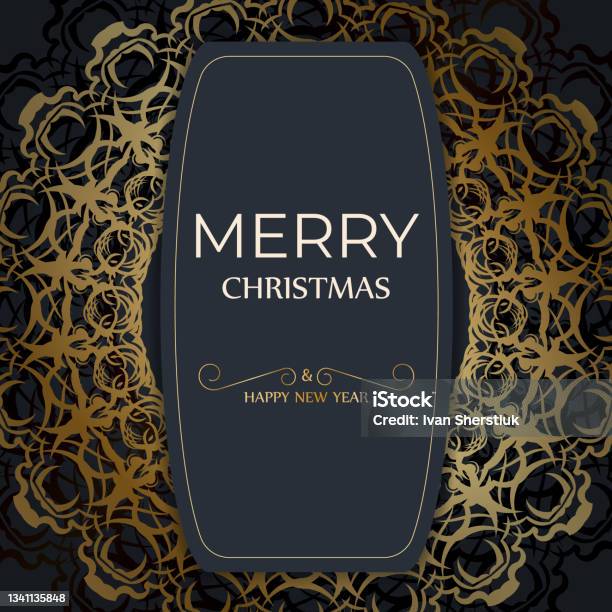 Brosur Meriah Selamat Natal Dan Selamat Tahun Baru Dengan Warna Biru