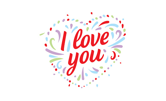 Das Herz Und Die Inschrift Ich Liebe Dich Vector Valentinskarte Stock ... Das Herz Und Die Inschrift Ich Liebe Dich Vector Valentinskarte Stock ...