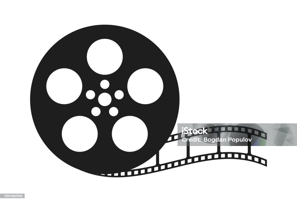 Ikon Film Reel Film Gulungan Retro Lama Dengan Strip Film Dengan Latar ... Ikon Film Reel Film Gulungan Retro Lama Dengan Strip Film Dengan Latar ...