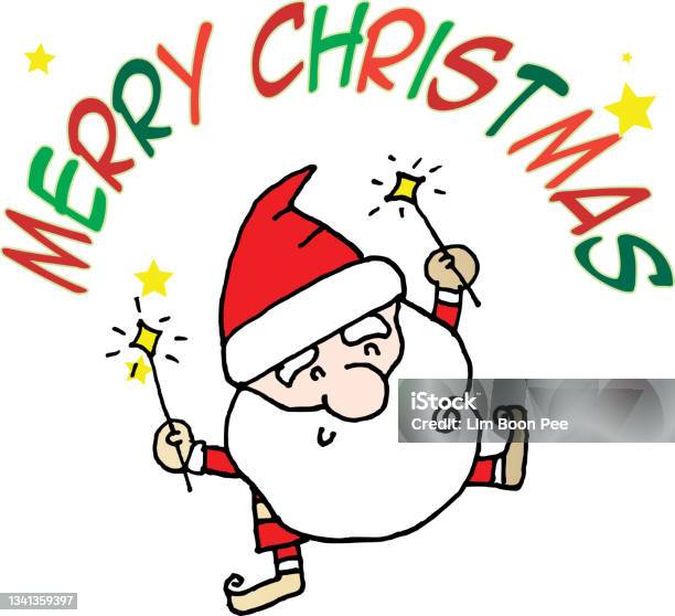 Vector Illustration Cartoon Santa Claus Snowman Christmas Card Series