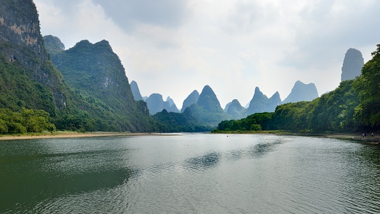 Karst Peakforest Landform Along Lijiang River Stock Photo - Download ... Karst Peakforest Landform Along Lijiang River Stock Photo - Download ...