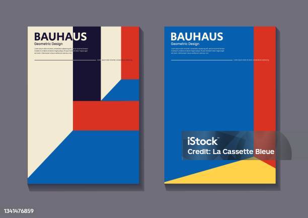 Mencakup Vektor Template Set Modern Dengan Warna Primer Dan Bentuk