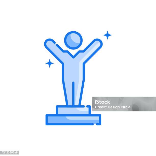 Motivation Vecteur Bleu Couleurs Icône Style Illustration Fichier Eps