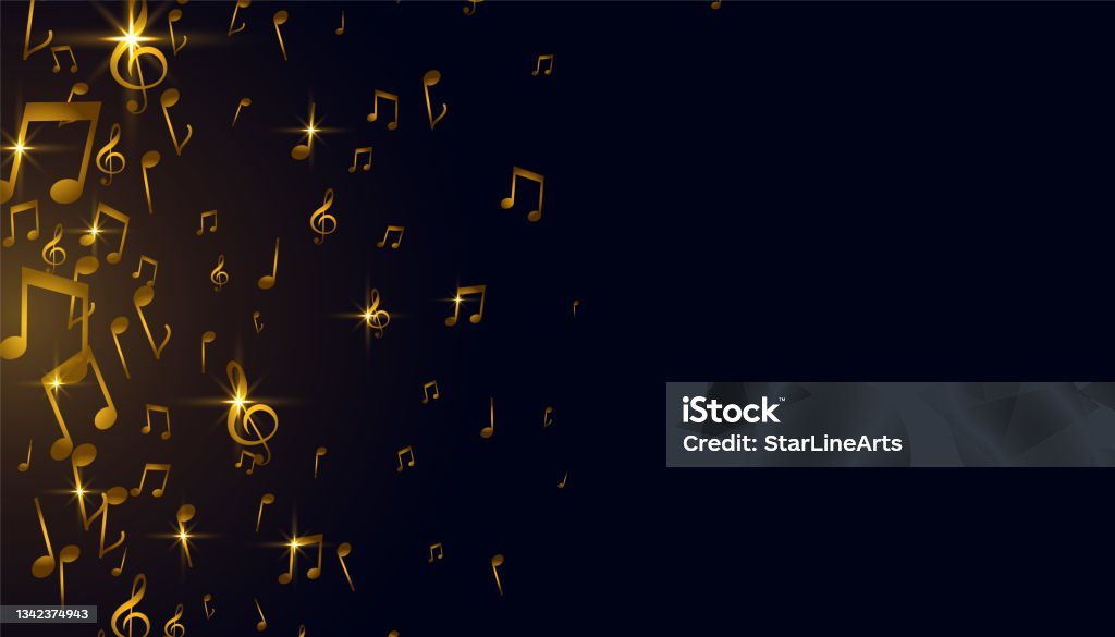 Golden Music Notes Background Design Stock Illustration - Download ... Golden Music Notes Background Design Stock Illustration - Download ...
