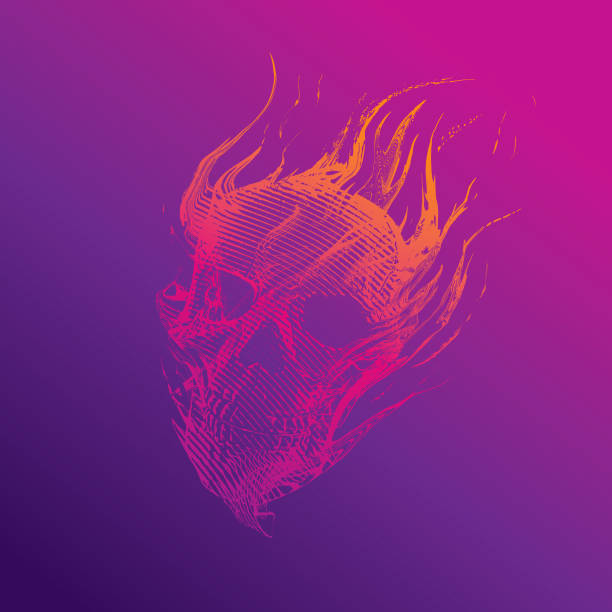 320 Skulls With Flames Clip Art Illustrations Royalty Free Vector Graphics And Clip Art Istock
