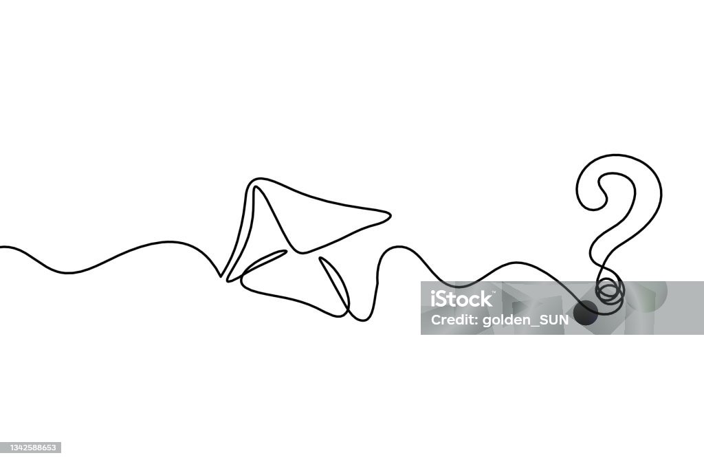Enveloppe Papier Abstraite Avec Point Dinterrogation Comme Dessin Au