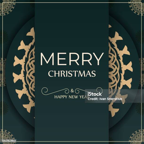 Merry Christmas And Happy New Year Sambut Template Brosur Dengan Warna