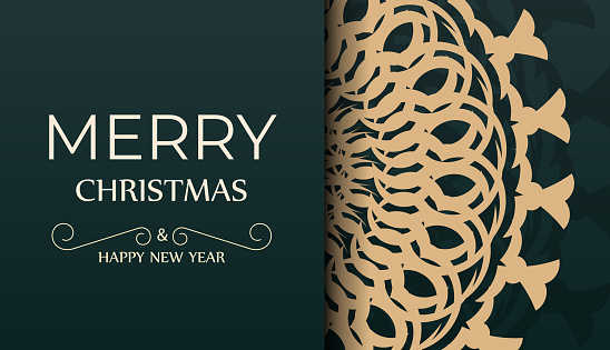Merry Christmas And Happy New Year Greeting Flyer Template Dalam Warna