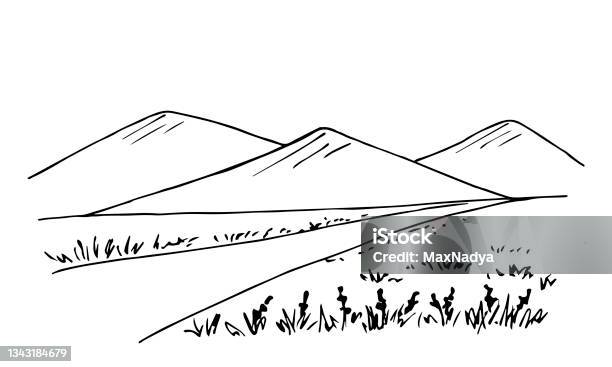 Dessin Vectoriel Simple Dessiné À La Main Dans Un Contour Noir