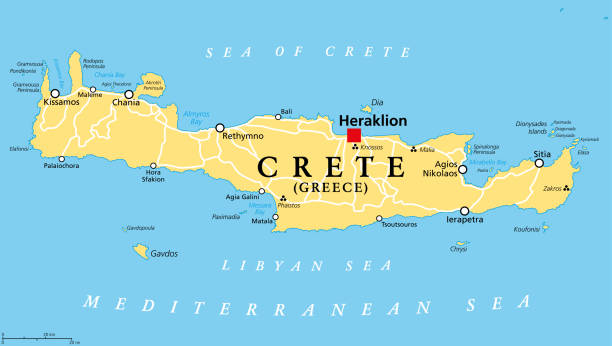 Free download of crete map vector graphics and illustrations
