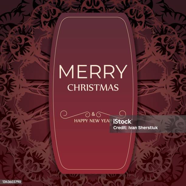 Brosur Meriah Selamat Natal Dan Selamat Tahun Baru Warna Merah Dengan
