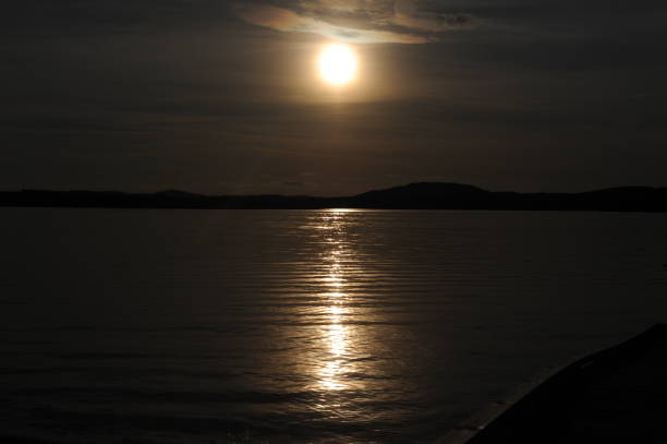 Free picture: landscape, sky, night, dark sky, sunset, beach, sun, sunrise
