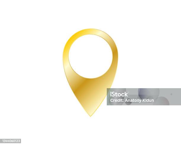 Golden Marker Location Icon Vector Illustration Golden Map Pointer ... Golden Marker Location Icon Vector Illustration Golden Map Pointer ...