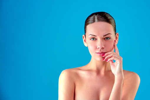 Beauty Woman Face Portrait Beautiful Spa Model Girl With Perfect Fresh