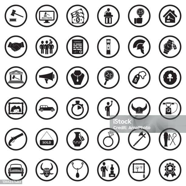 Ikon Lelang Desain Flat Hitam Dalam Lingkaran Ilustrasi Vektor ... Ikon Lelang Desain Flat Hitam Dalam Lingkaran Ilustrasi Vektor ...