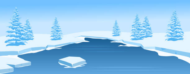 1 800 Frozen Lake Stock Illustrations Royalty Free Vector Graphics