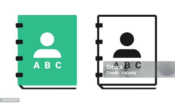 Signe Du Carnet Dadresses Icône De Contact Carnet Dadresses Avec Le