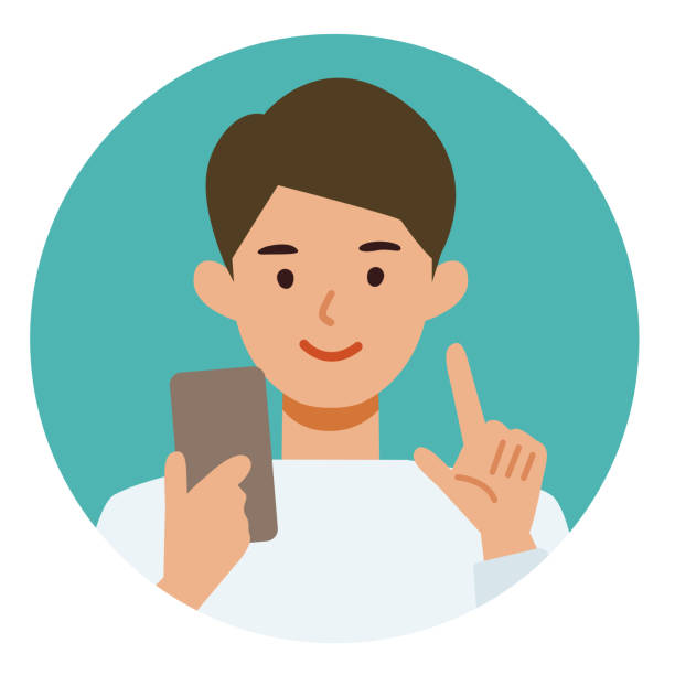 410 Japanese Guy Holding Phone Stock Illustrations Royalty Free