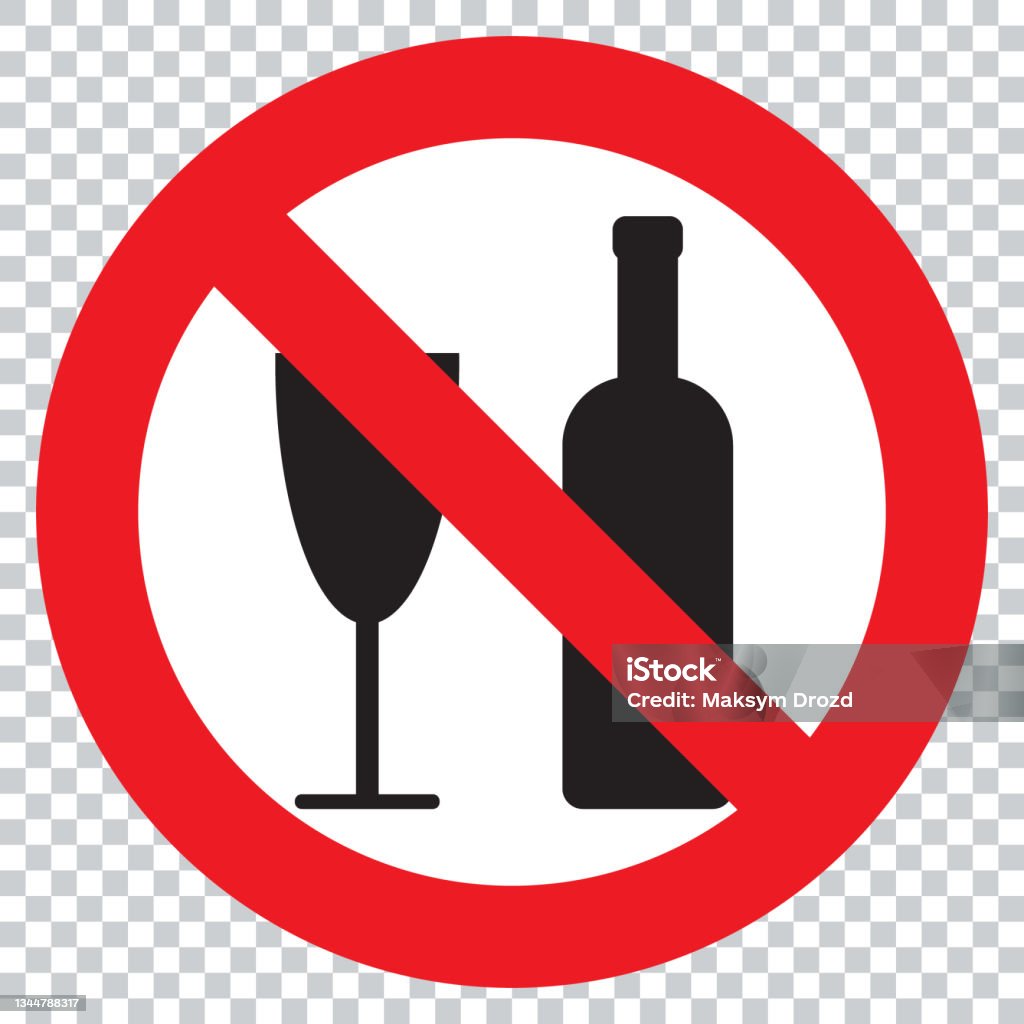 Tidak Minum Tidak Ada Tanda Alkohol Melarang Tanda Ilustrasi Vektor ... Tidak Minum Tidak Ada Tanda Alkohol Melarang Tanda Ilustrasi Vektor ...