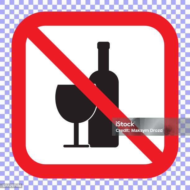 Tidak Minum Tidak Ada Tanda Alkohol Melarang Tanda Ilustrasi Vektor ... Tidak Minum Tidak Ada Tanda Alkohol Melarang Tanda Ilustrasi Vektor ...