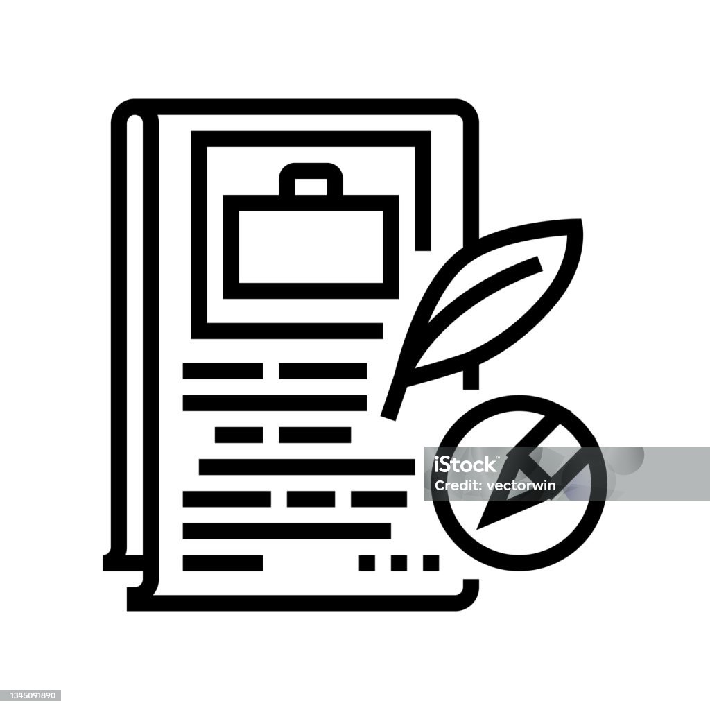 Illustration Vectorielle De Licône De Ligne Décriture De Narration