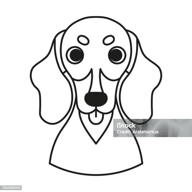 Ilustración de Avatar Lindo Aislado De Una Raza De Perro Sabueso Vector ... Ilustración de Avatar Lindo Aislado De Una Raza De Perro Sabueso Vector ...