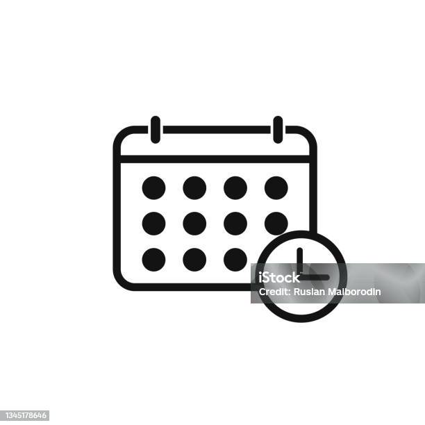 Ikon Kalender Dan Jam Jadwal Janji Temu Konsep Tanggal Penting ... Ikon Kalender Dan Jam Jadwal Janji Temu Konsep Tanggal Penting ...