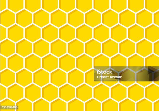 Ilustración De Fondo Con Panal Amarillo Ilustración Vectorial Patrón De